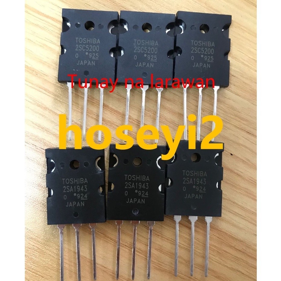 1 set. 2Pcs/Lot/100% original 2SA1943 2SC5200 TO-3P 1943 5200 Toshiba transistor Powerful ...