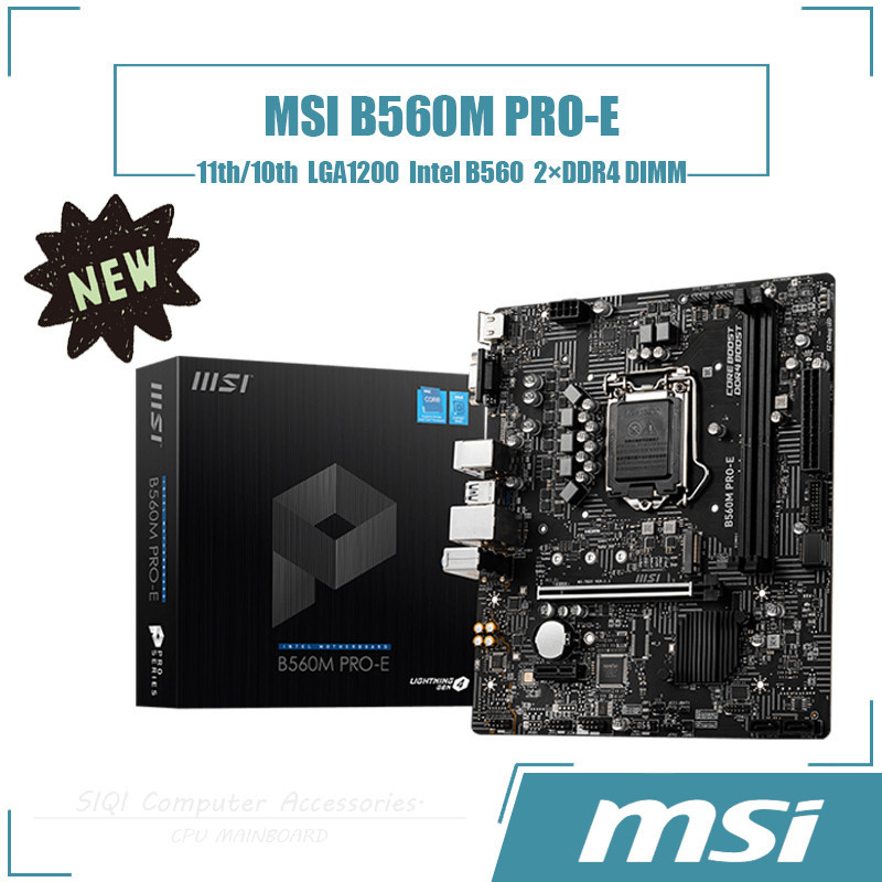 MSI B560M PRO-E Motherboard LGA 1200 2×DDR4 DIMM Using Intel B560 ...