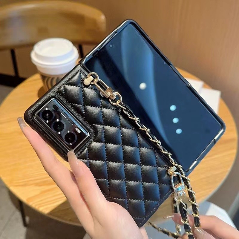 Honor Magic V2 Case Rhombus Leather Casing Fall Prevention Protection ...