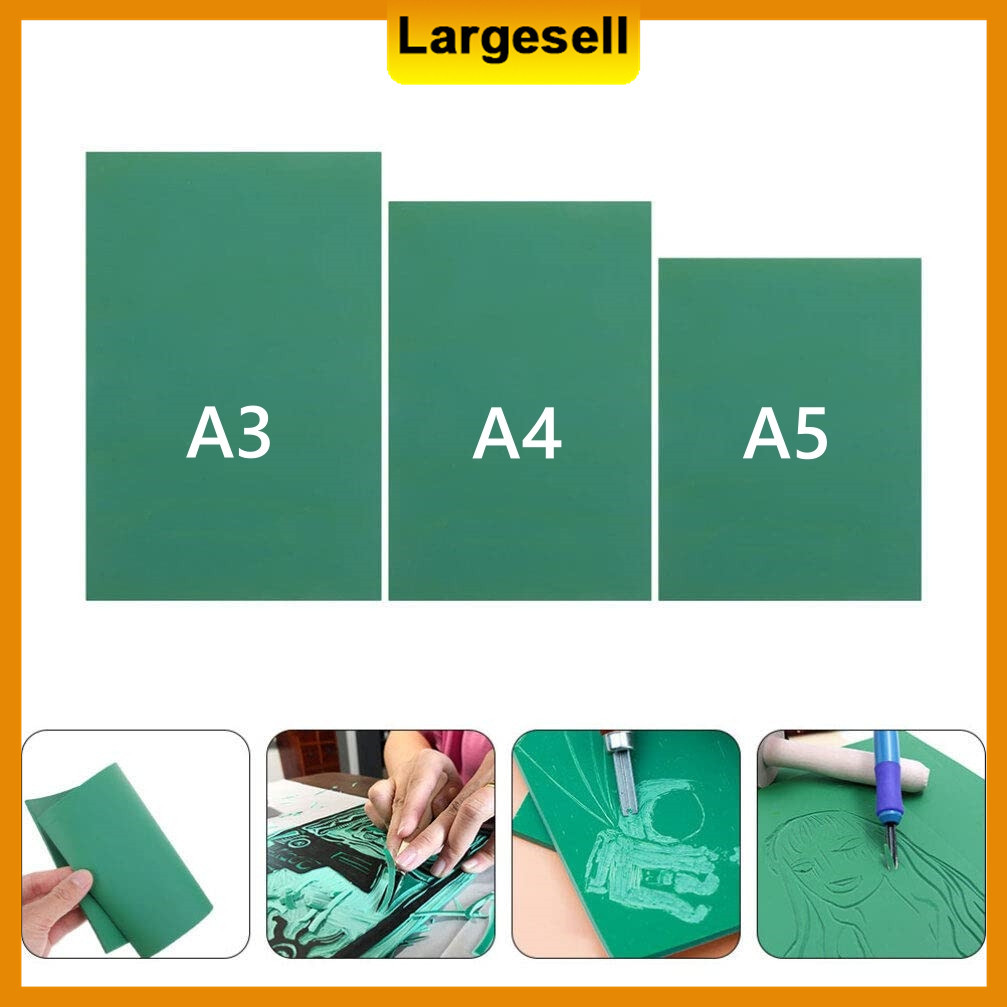 A3/A4/A5 Rubber Carving Block DIY Craft Rubber Engraving Board 3mm ...