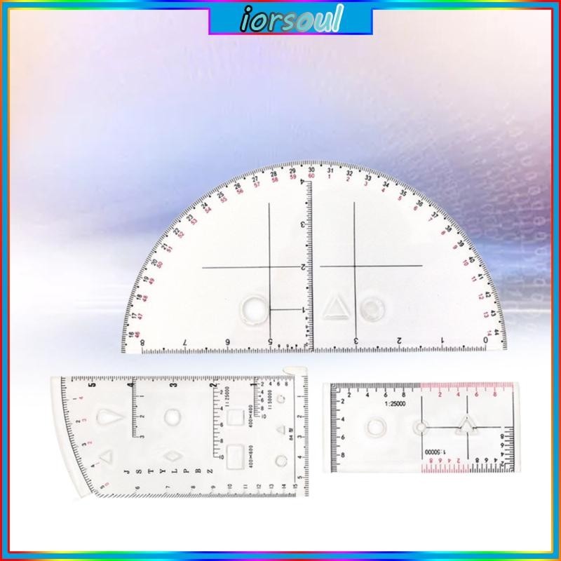 kiss Land Navigation Topographical Map Scale Coordinate Reader Protractors Geometry Drawing ...