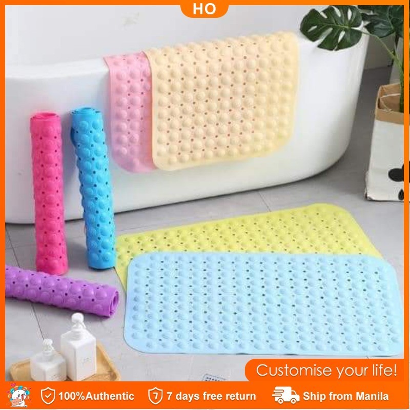 PVC Bathroom Mat Toilet Shower Mat Anti-slip Door Mat Grip Rubber ...
