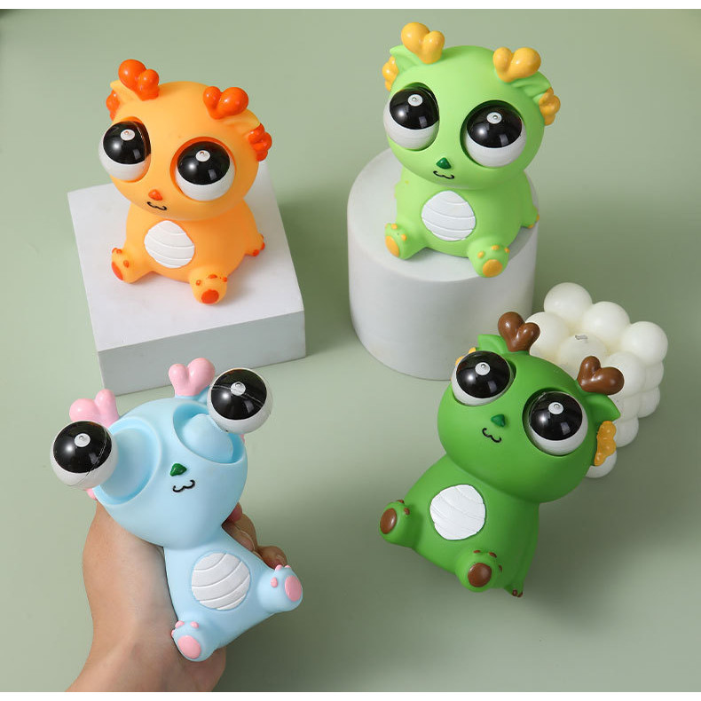 Animals Squishy Eye Popping Squeeze Toy Sensory Play Out Eyes Doll ...