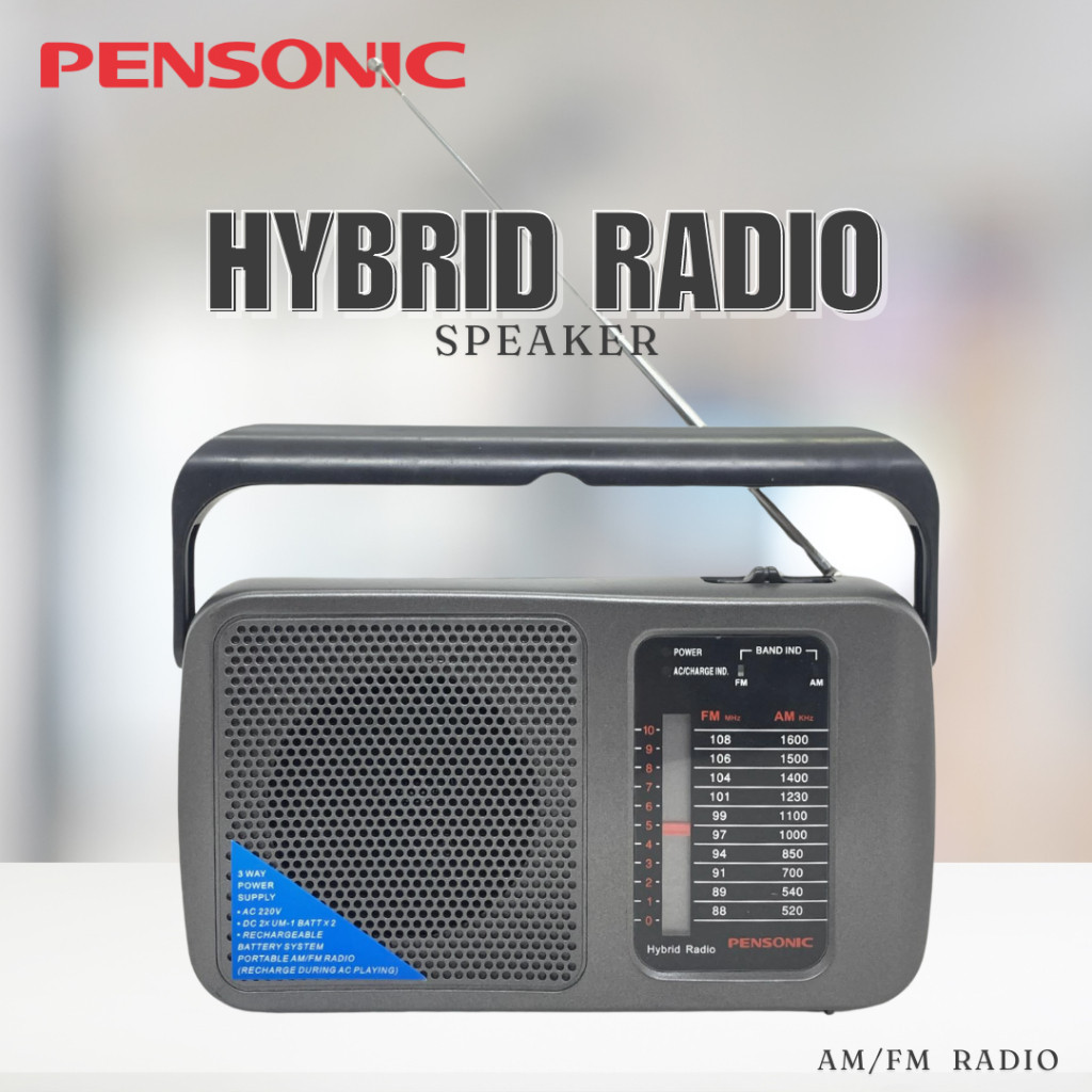 MO PENSONIC Hybrid Radio Electric Portable AM FM Radio Tuner with ...