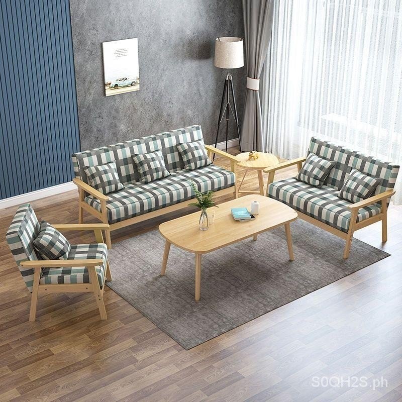 Sofa and Tea Table Combination Suit Simple Small Apartment Living Room ...