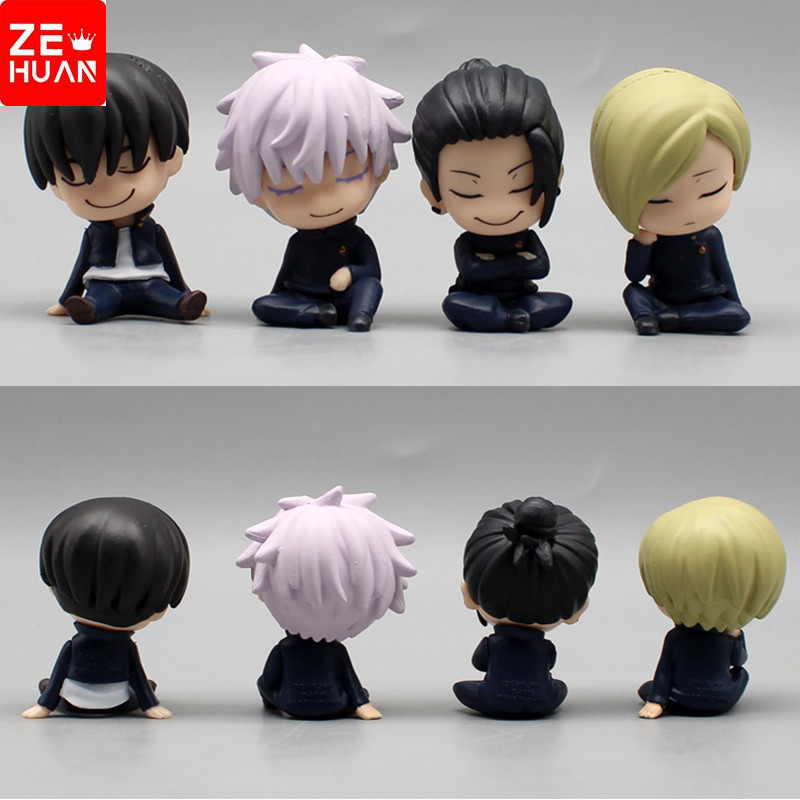 4pcs Jujutsu Kaisen Anime Figure Gk Fushiguro Megumi Gojo Satoru Sleep ...