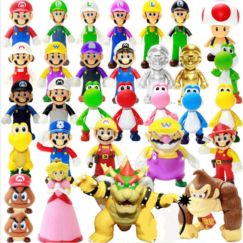Super Mario Super Mario Mario Anime Figure Toy Doll Decoration Model ...