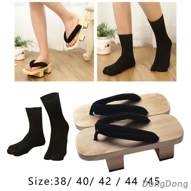 [Dong] Japanese Wooden Clogs Portable Japanese Traditional Sandals for ...