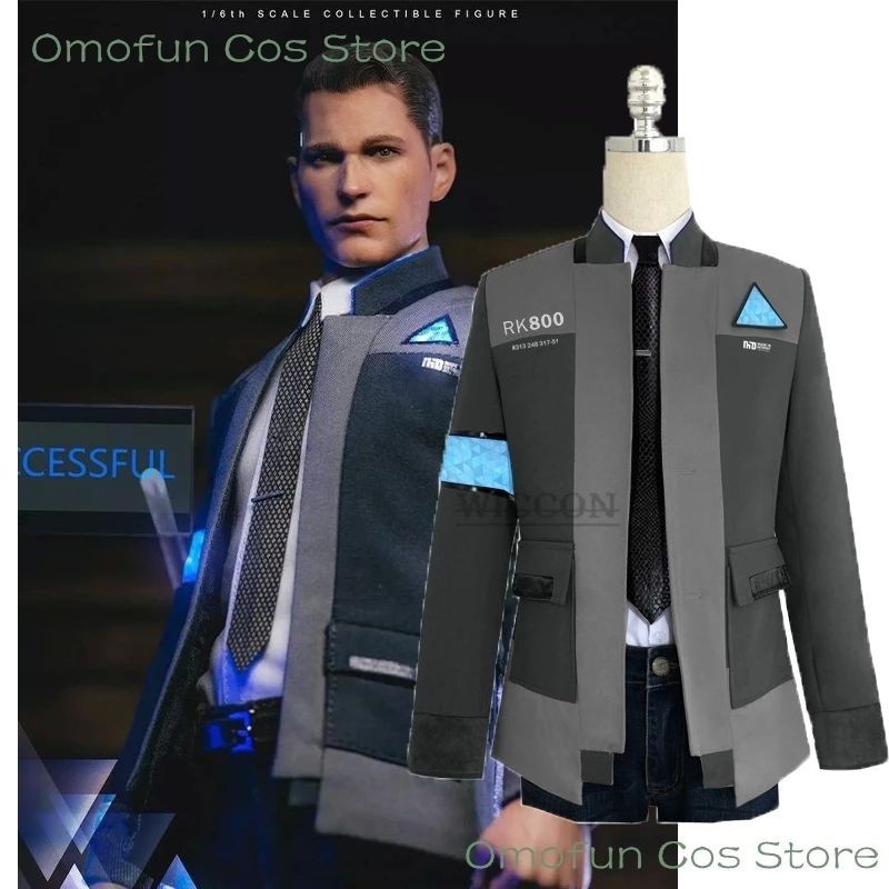 Game Detroit Become Human Cosplay Costume Connor Cosplay Uniform Men ...
