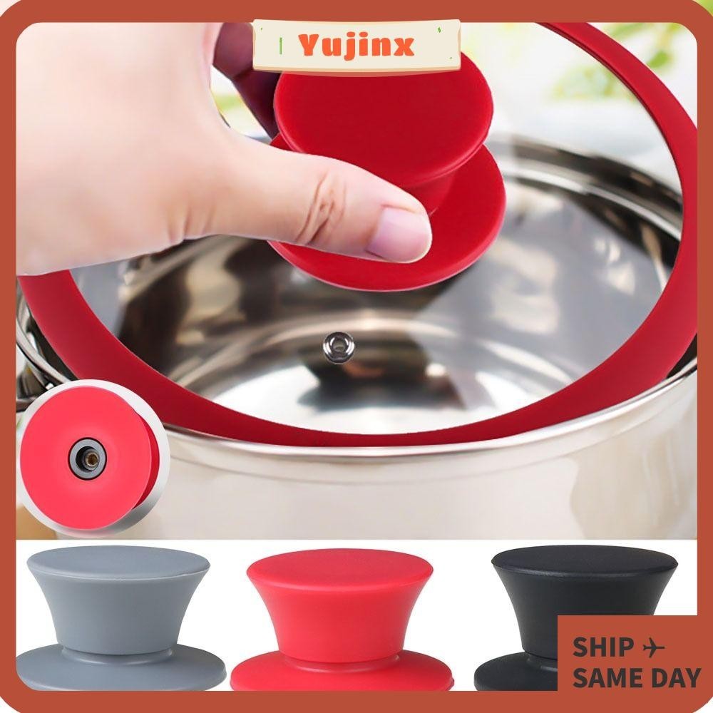 YUJINX Pot Lid Knob Handle, Silicone Universal Cookware Cover Knobs ...