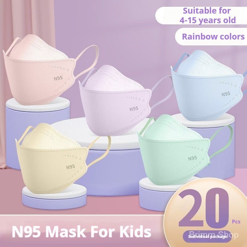【20pcs/set】Children's medical grade N95 masks, cute colorful macaron ...