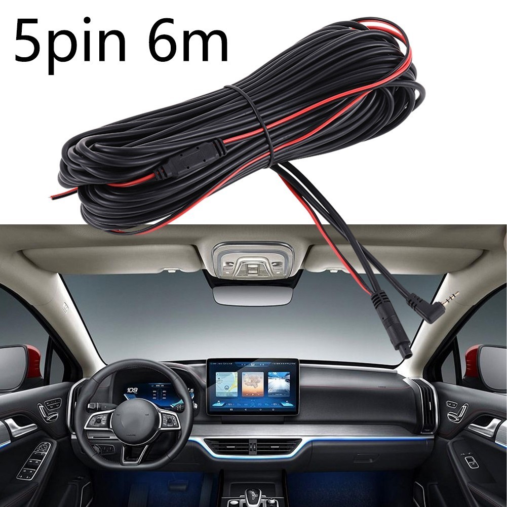 6m Car DVR Backup Rear View Camera 2.5mm Extension Cable 5Pin Cord Wire ...