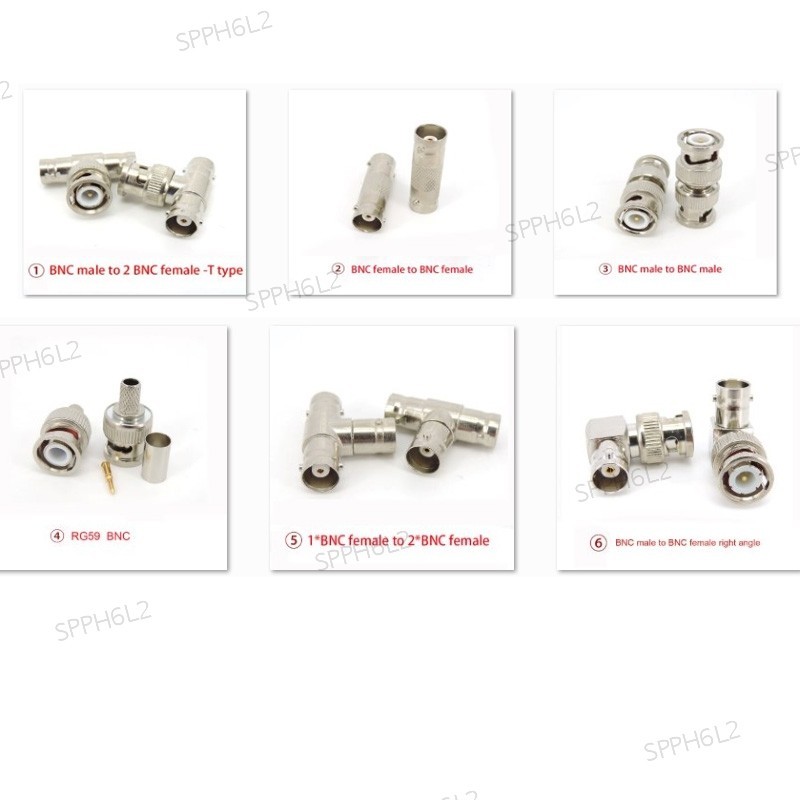 RG59 Q9 Coaxial Cable 2way BNC male female to right angel BNC male ...