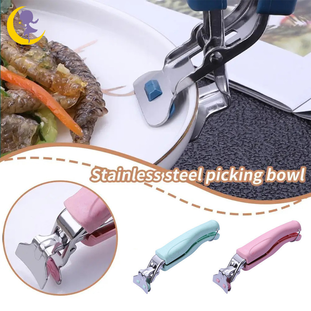 Stainless steel scald-proof hot plate and dish tongs holder is used to ...