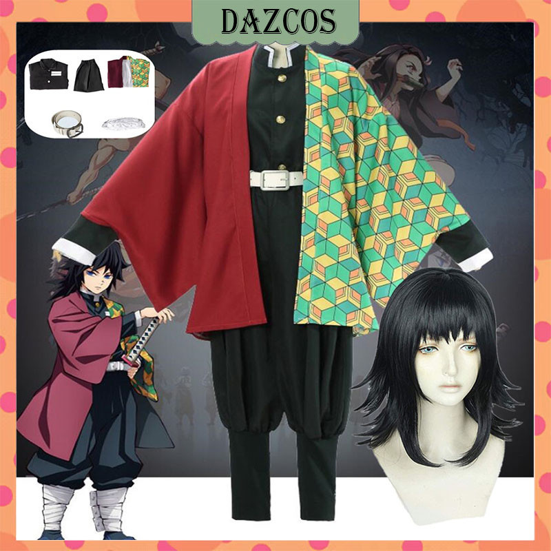 Demon Slayer Kochou Giyuu Cosplay Costume Clothes men Uniform Janpanese ...
