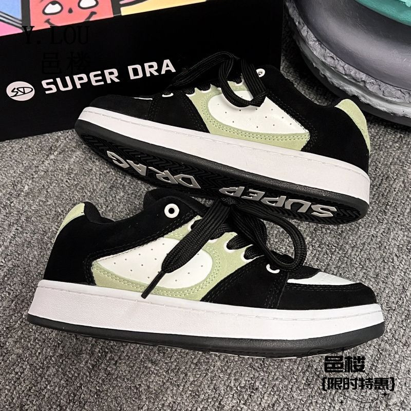 New Japanese black mint dirt resistant bread shoes with color ...