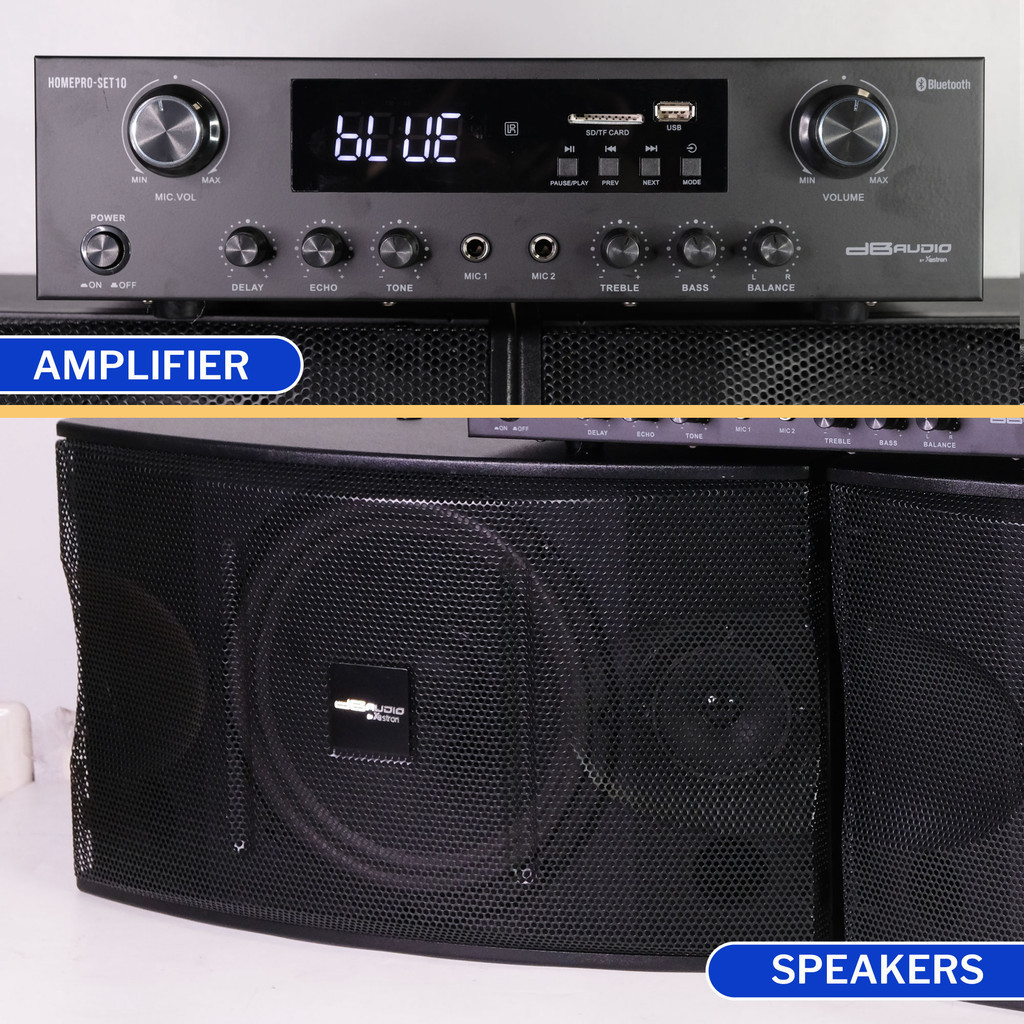 DB Audio by Astron HOMEPROSET10 3-Way Amplifier Speaker Set - Bluetooth ...