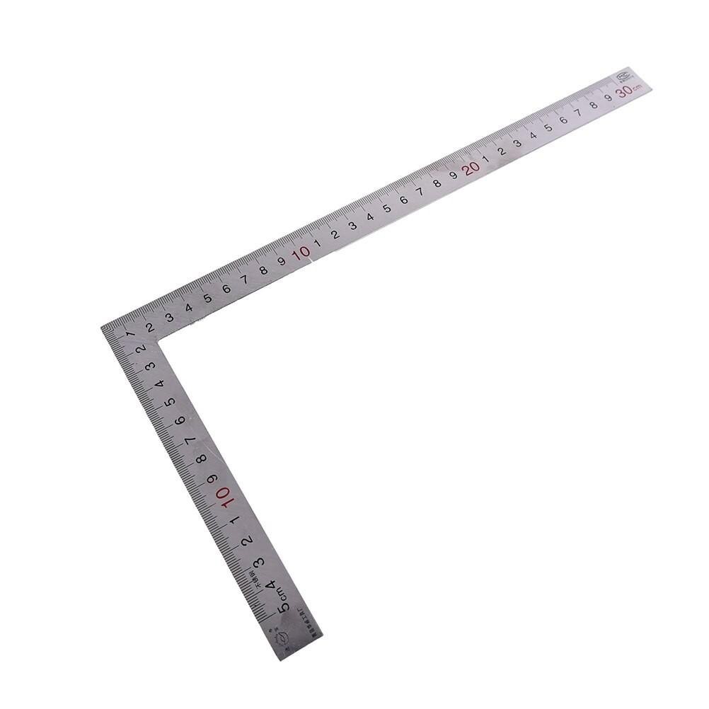 L-Type Square Stainless Steel 90 Degree Angle Metric Try Mitre Ruler ...