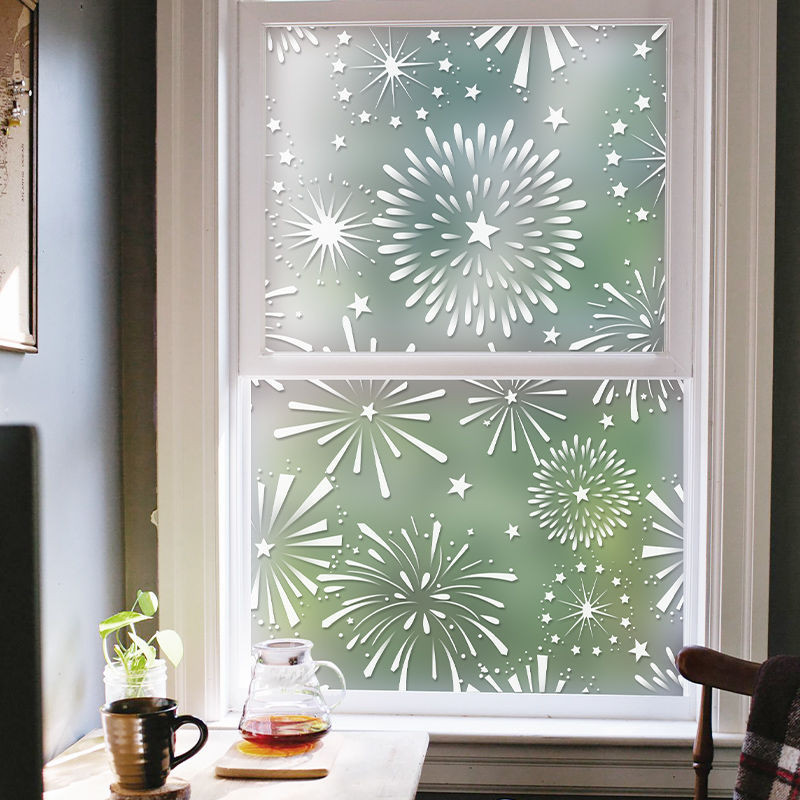 White Frosted Electrostatic Sticker Bathroom Window Glass Sticker Light ...