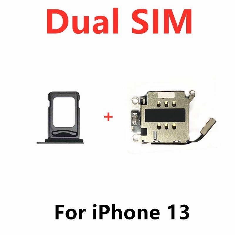 Original Dual SIM Card Reader Flex Cable SIM Card Tray Holder Slot ...