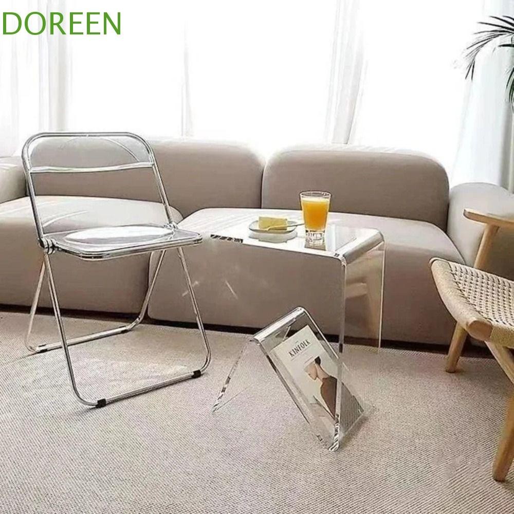DOREEN Transparent Small Tea Tables, Acrylic Furniture Sofa Tables ...