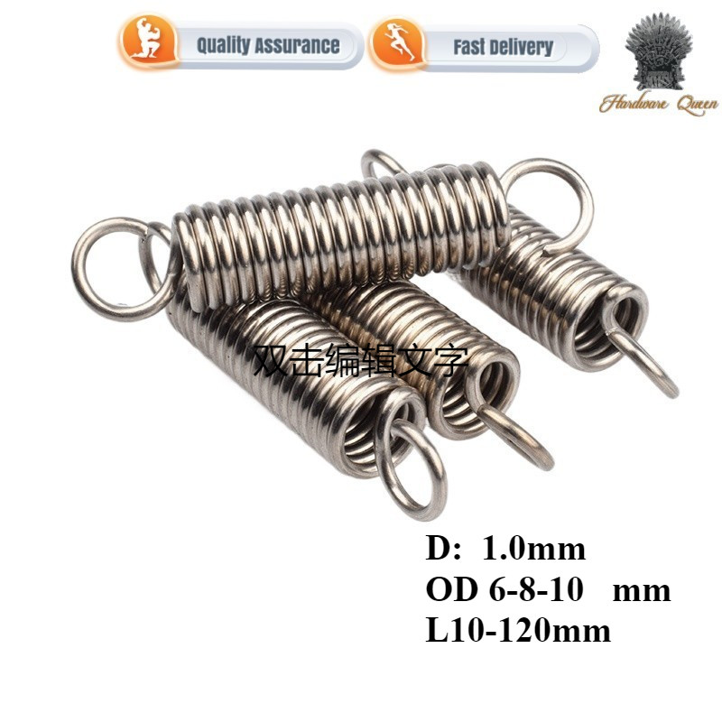 【QQ3】Tension Spring Wire Diameter 1.0mm OD6-8-10mm Spring Long Spring ...