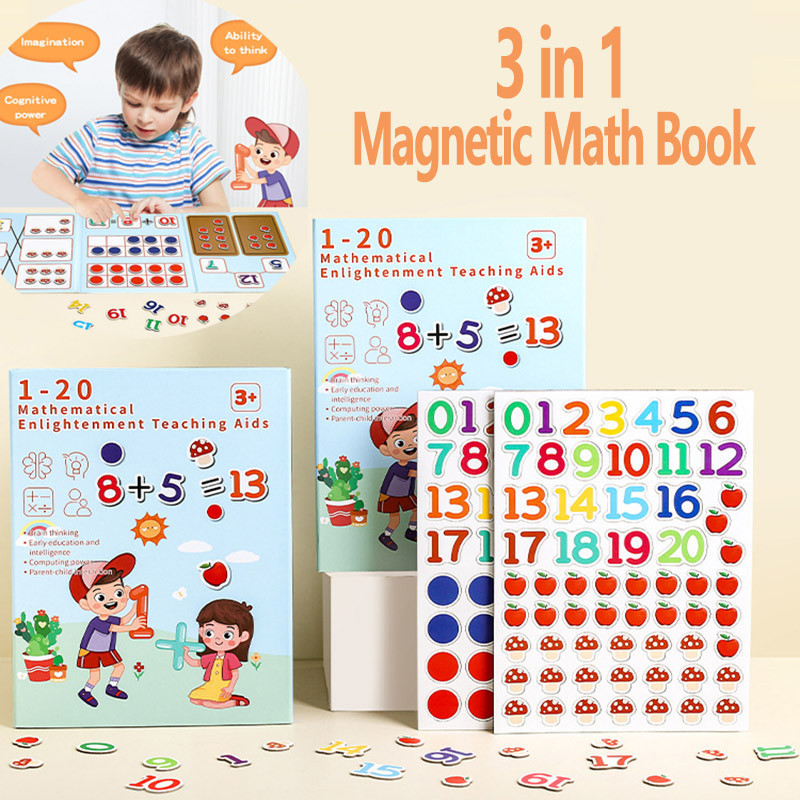Children Magnetic Math Learning Toy 3-in-1 Numbers Counting Educational ...
