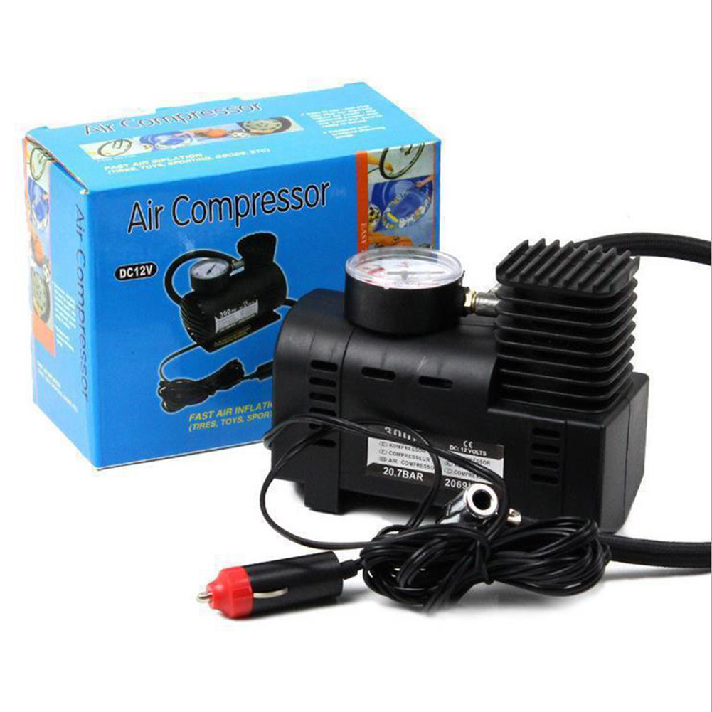 mini 12V Auto air compressor 300 PSI Heavy Duty Portable Car Truck Tyre Pump Electric Car ...