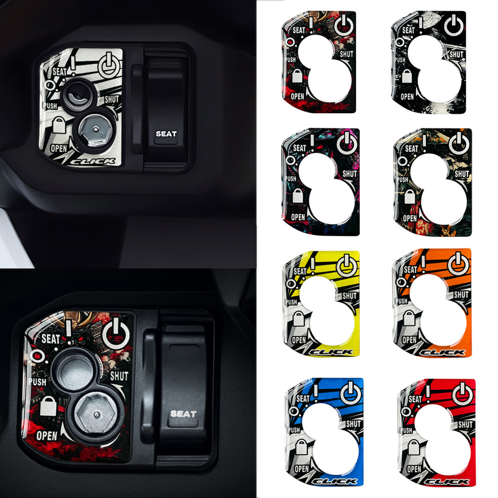 3D Gel Key Panel Stickers for Honda Click 125i V2 V3 Full Key Cover ...