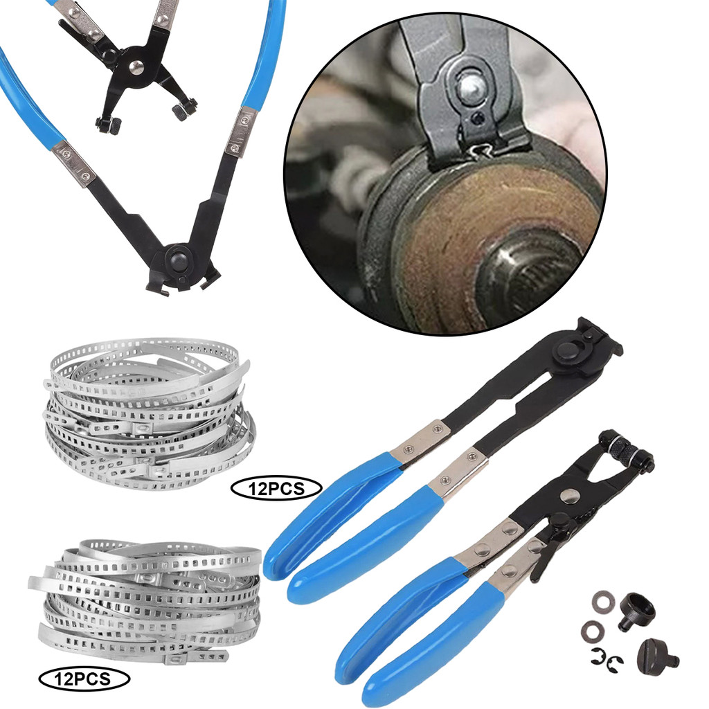 【Zaylily】1Set Universal Stainless Steel Axle CV Joint Boot Crimp Clamp ...