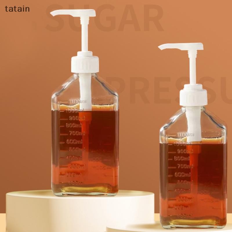 tatain 1100ml Coffee Syrup Dispenser Multi-Function Honey Sauce Ketchup ...