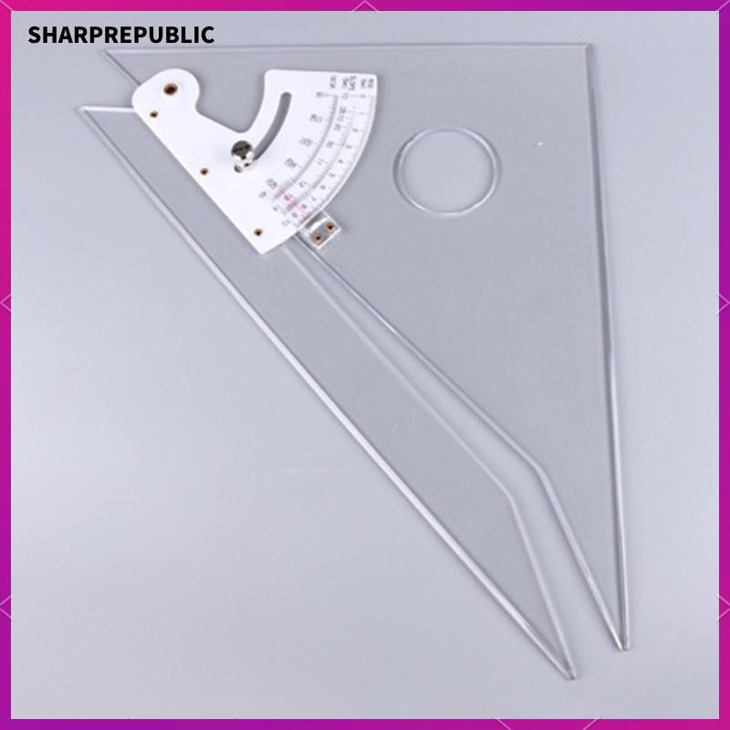 [Sharprepublic] Drafting Triangle Ruler Clear Adjustable Graphic Scale ...