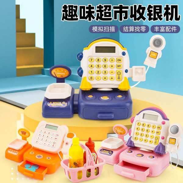 toys girl fake money realistic Kindergarten Cashier Toy Supermarket ...
