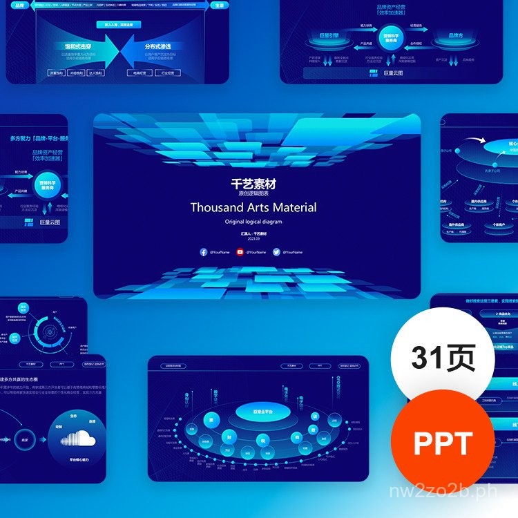 PPT Template Technology Sense Major Factory Internet Workflow Report ...