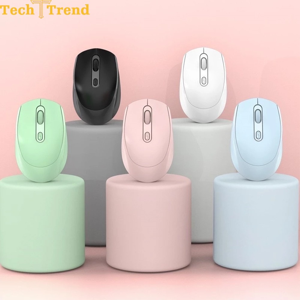 New Morandi Color Mouse Wireless Silent Click Mouse 2.4G+ Bluetooth USB ...