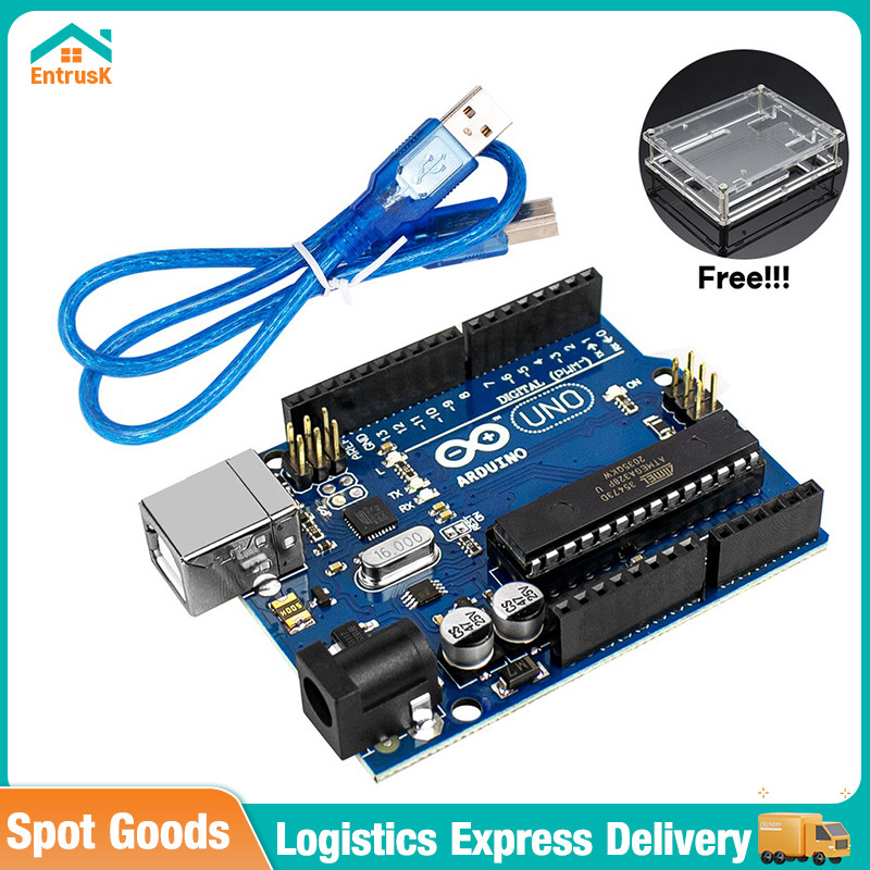 Uno R3 Board Atmega328/Ch340g With USB Cable For Arduino ET | Shopee Philippines