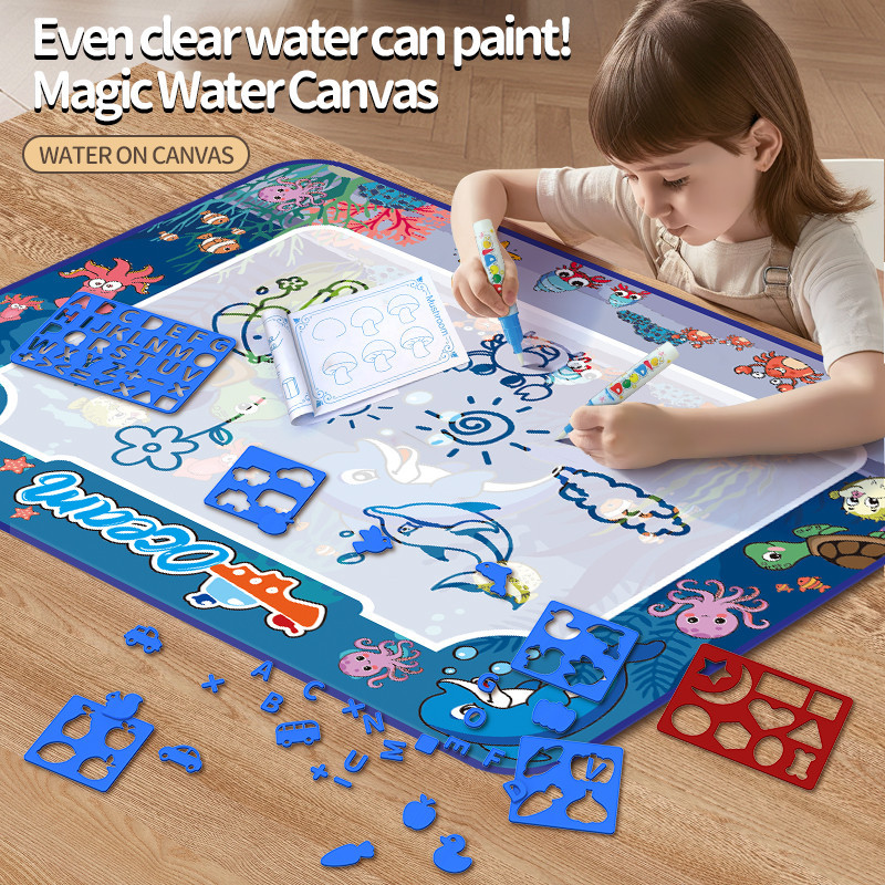 1Set Water Doodle Mat Kids Drawing Mat Toddlers Educational Toys for ...