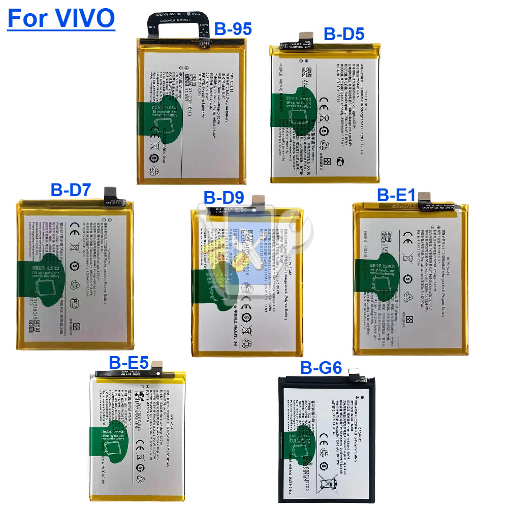 Replacement For VIVO B-95 B-D5 B-D7 B-D9 B-E1 B-E5 B-G6 Battery ...