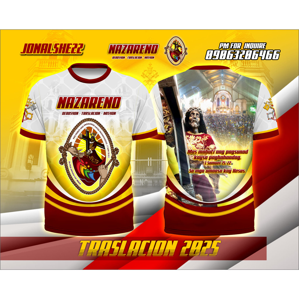 Fully Sublimated 3D Print Tshirt Nazareno 2025 Devotion Traslacion ...