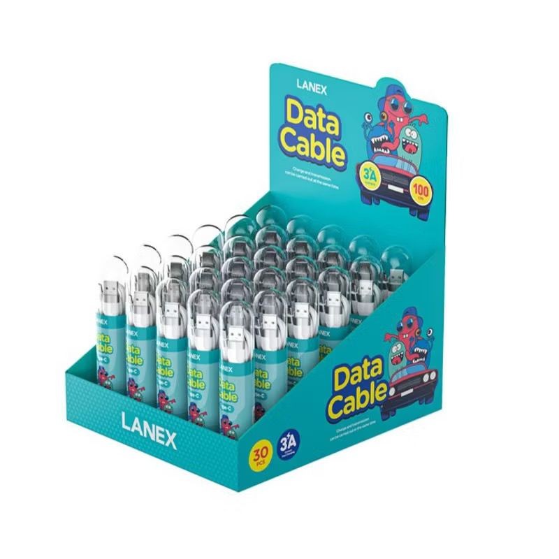 Lanex TUBE DATA CABLE TYPE C Fast Charging 3A LENGTH 1 METER | Shopee ...