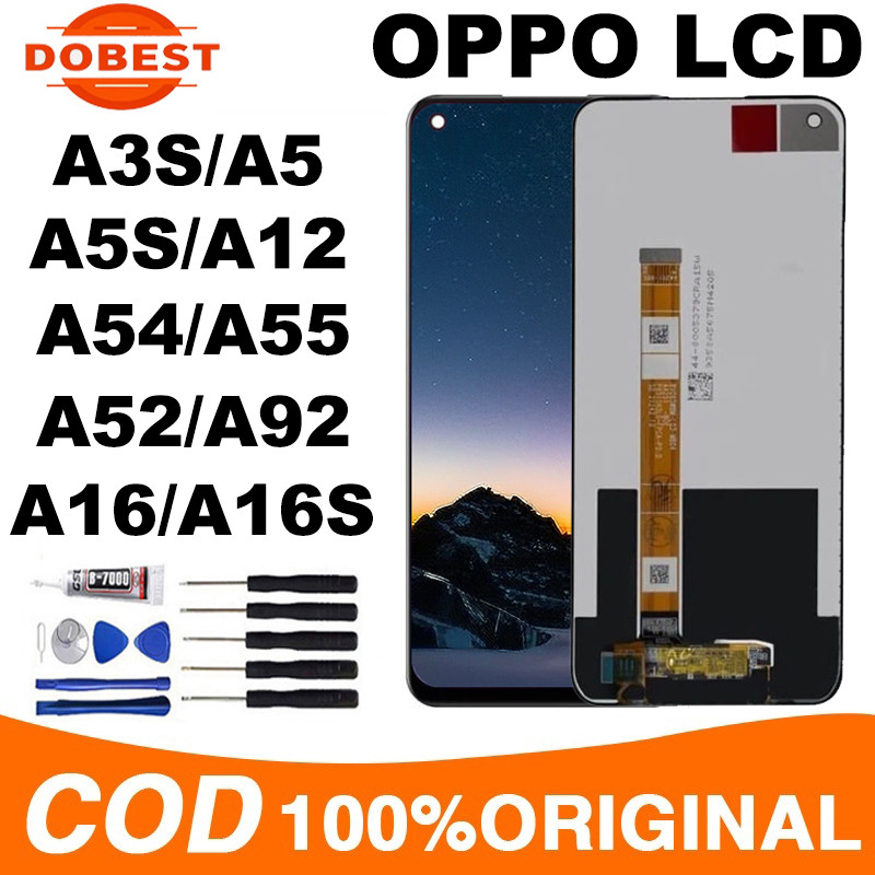 LCD For OPPO A3S A5 A5S A12 A16 A52 A92 A54 4G A55 LCD Display Touch ...
