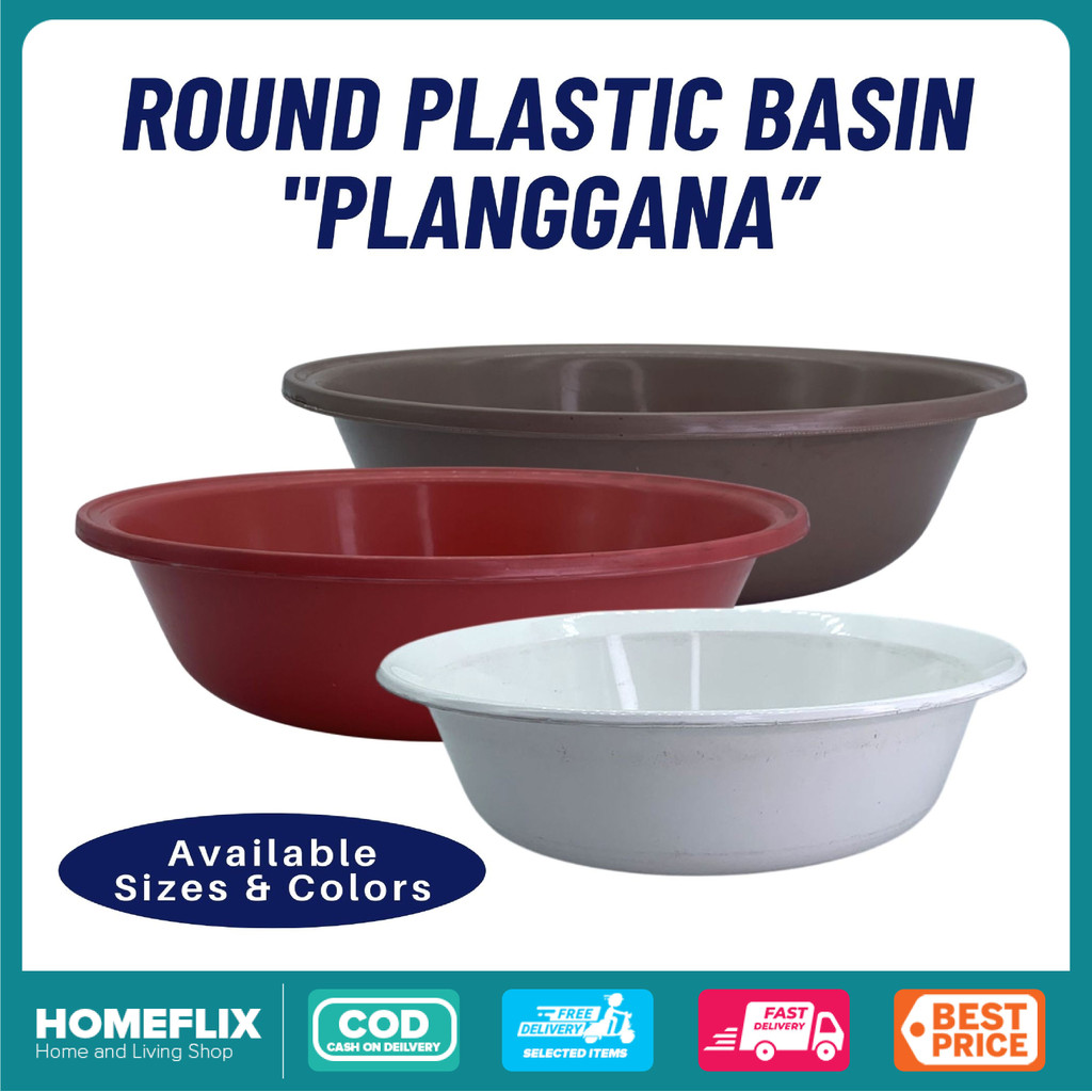 Homeflix Round Plastic Basin "Planggana" – Basin / Multi-Purpose Wash Basin | Shopee Philippines