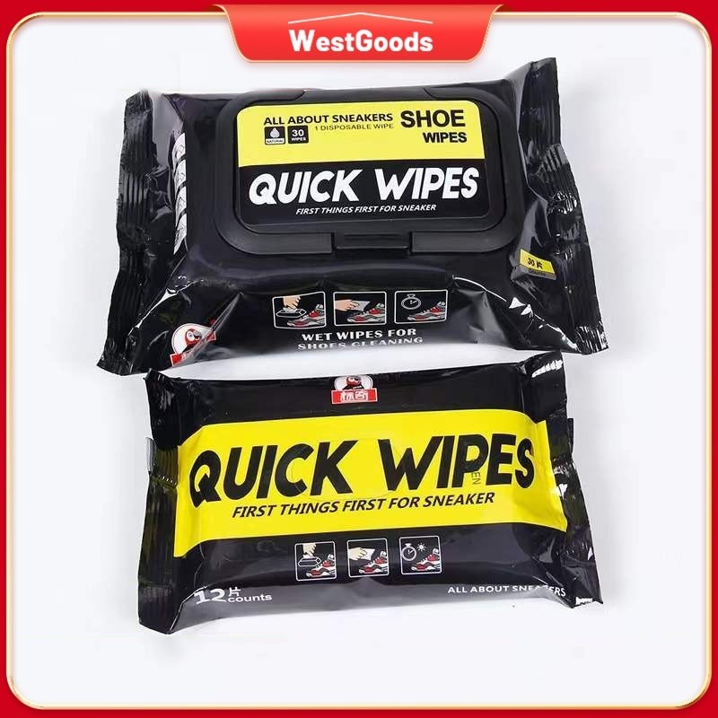 Quick Wipes Shoe Cleaning Wipes Disposable Travel Portable Removes Dirt ...