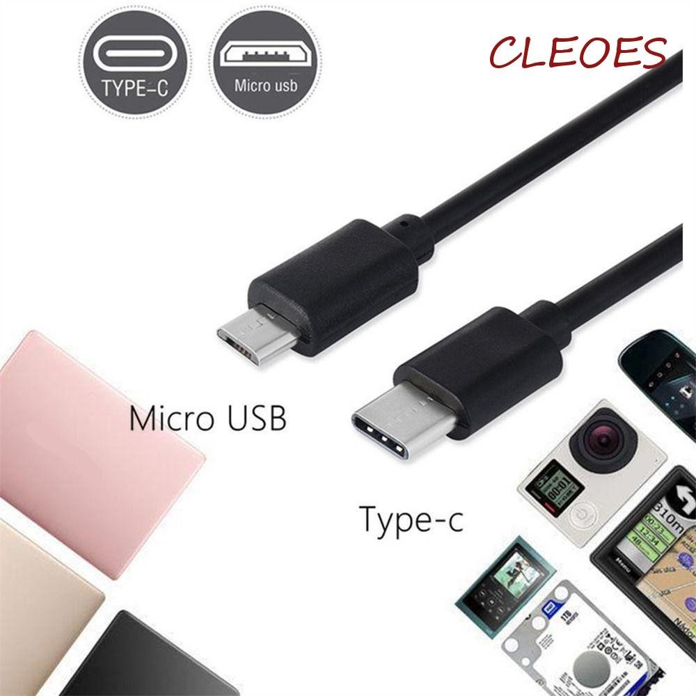CLEOES Type C To Micro USB Cord Charging cable 30/100cm USB-C Male ...