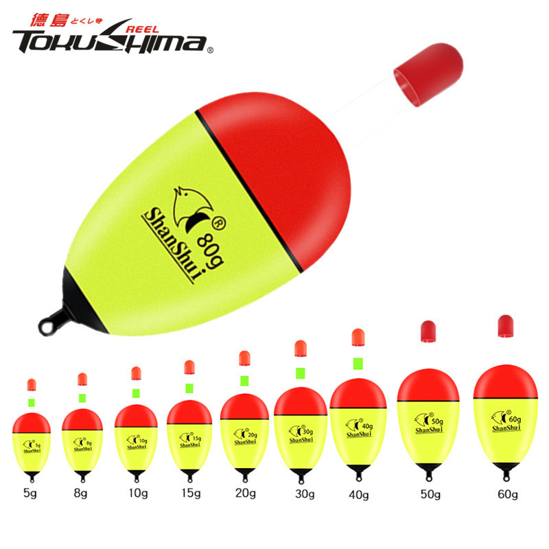 1PC 5-80g EVA Foam Fishing Bobber Fishing Floats Bobbers Buoys for Pike ...