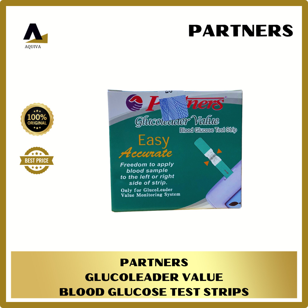 Partners GlucoLeader Value Blood Glucose Test Strips (25pcs) | Shopee ...
