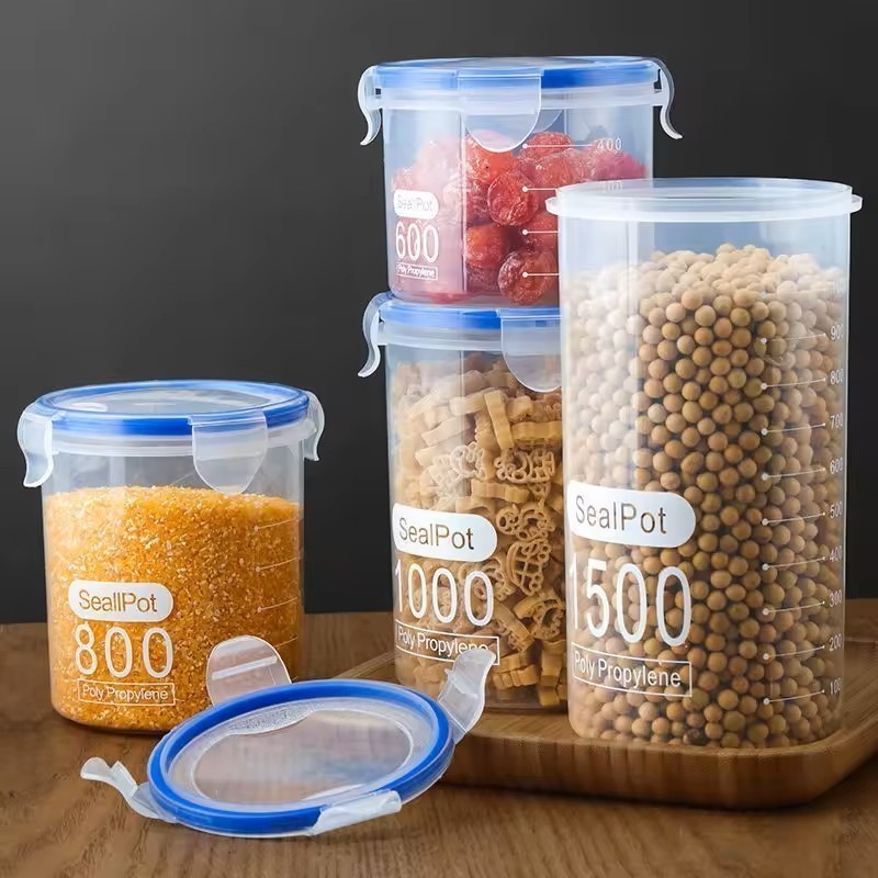 Transparent Square Airtight Snack Storage Organizer Storage Container ...