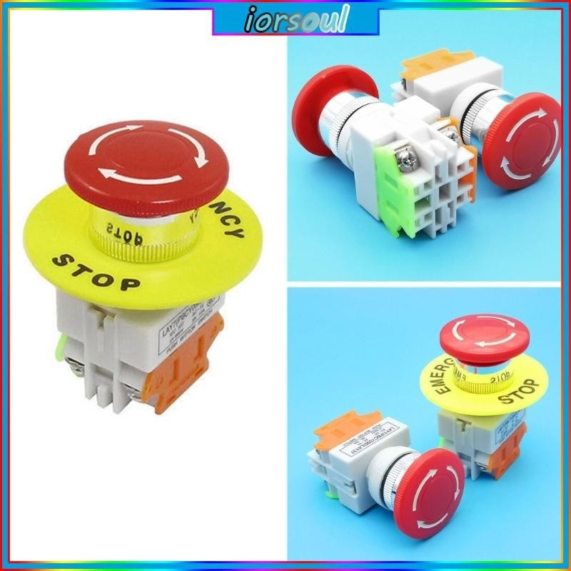 kiss Red Mushroom Emergency-Stop Push Button-Switch Station LAY37 LAY7 ...