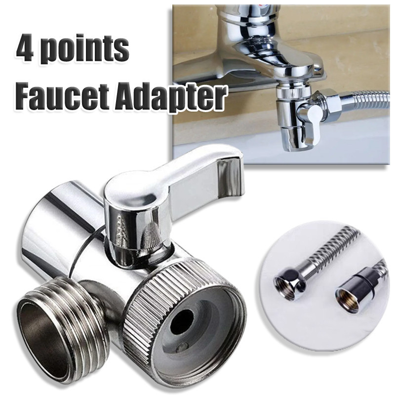 Zinc Alloy Switch Faucet Adapter Kitchen Sink Splitter Diverter Valve ...