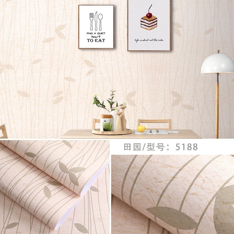 Brown Leaf Wave Wall Wallpaper 8m to 9m x 45cm | Shopee Philippines